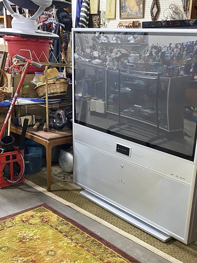 Yesterday's technology tomorrow! That projection TV might be obsolete, but it's someone's nostalgic dream waiting to happen. 