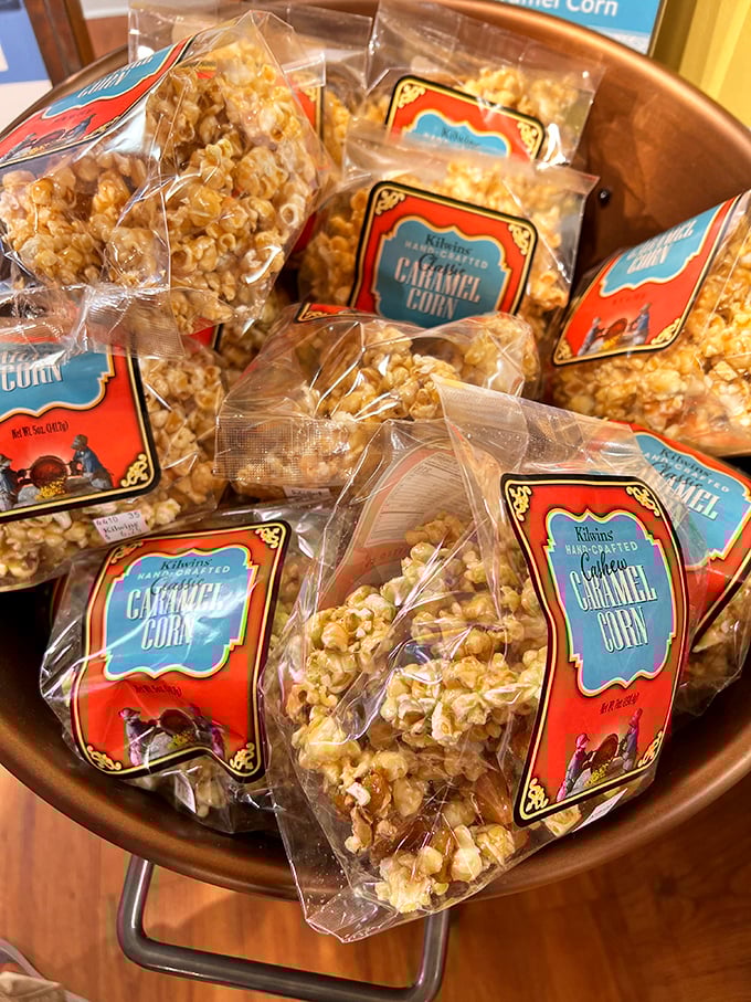 Caramel corn that puts movie theater popcorn in therapy. Perfectly packaged nostalgia that crackles with sweetness in every bite.