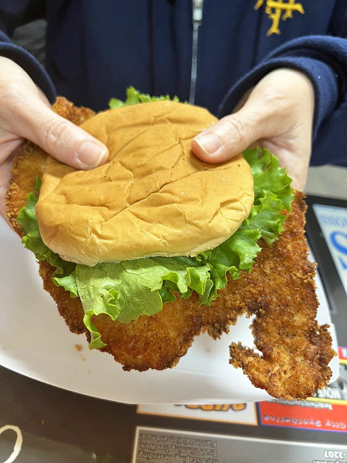 This pork chop sandwich is what happens when Southern comfort food meets handheld convenience&mdash;crispy, juicy, and requiring both hands and several napkins.