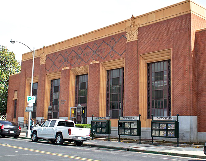 Art Deco details adorn Visalia's historic Post Office, a testament to an era when public buildings were designed to inspire, not just function.