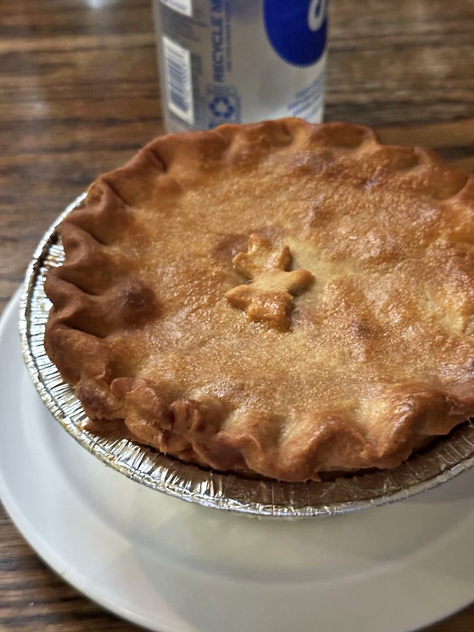 Golden-brown crust with that perfect crimp&mdash;this pot pie isn't just food, it's edible architecture with a steam vent for dramatic effect.