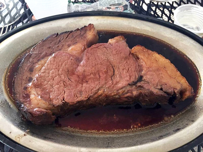 Prime rib so tender it practically surrenders to your fork. The au jus isn't a condiment&mdash;it's liquid gold.
