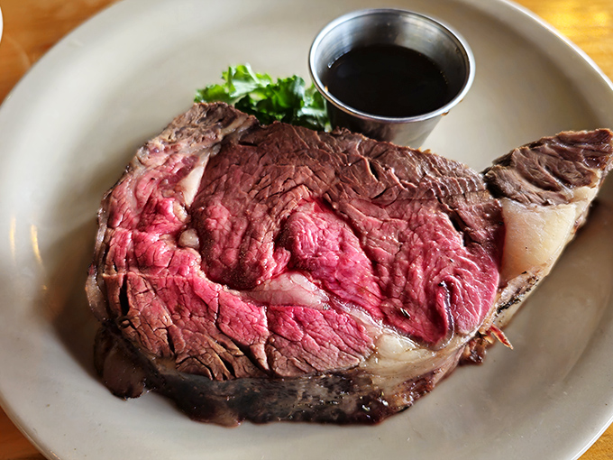 This prime rib isn't just rare &ndash; it's exceptional. The kind of meat that makes you wonder if cows in Wisconsin are just happier than everywhere else.