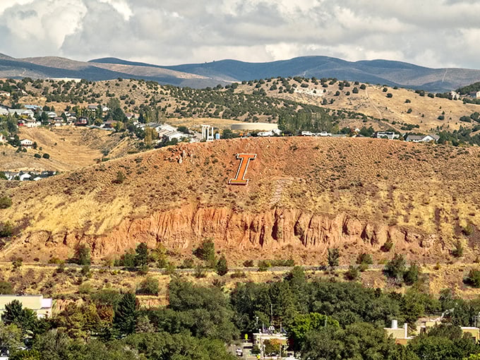 The iconic "I" on Red Hill stands sentinel over Pocatello, offering panoramic views that make smartphone cameras work overtime.