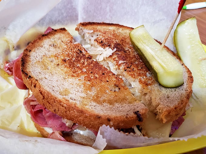 Not just any Reuben&mdash;this is what happens when marble rye meets grouper and sauerkraut in a dance of flavors that would make even New York delis jealous.