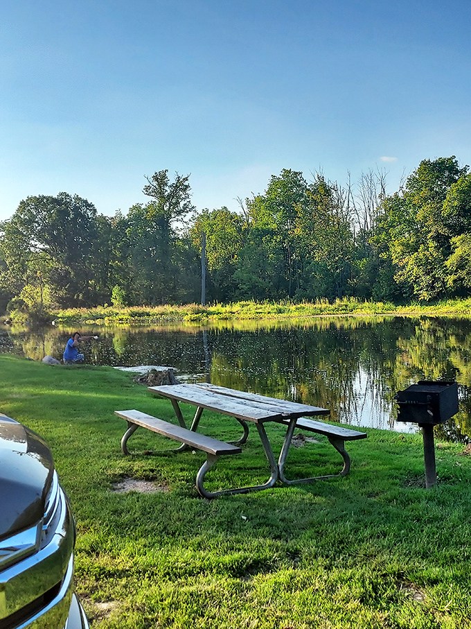 Riverside relaxation at its finest &ndash; Fallasburg Park offers peaceful picnic spots where the only interruption might be a fish jumping.
