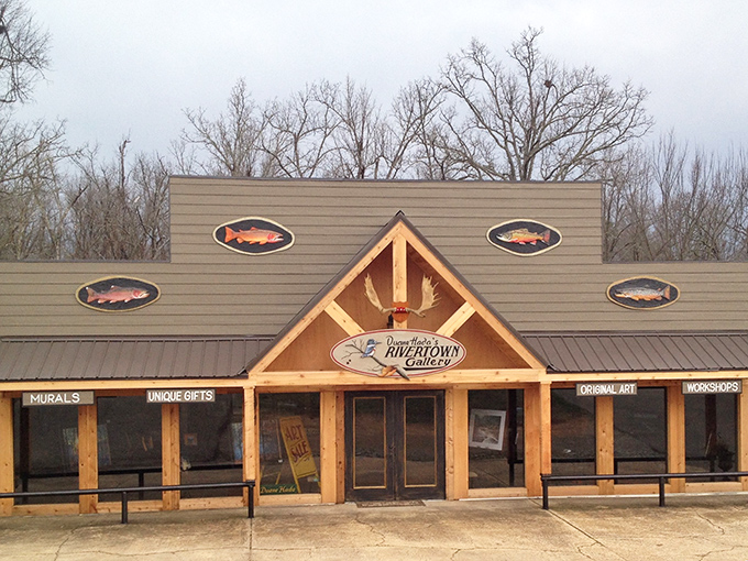 The Rivertown Gallery celebrates local artistry with fish motifs that nod to the area's legendary trout streams and outdoor heritage.