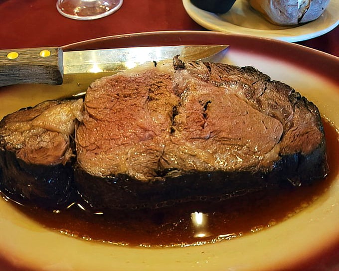 Prime rib that doesn't just melt in your mouth&mdash;it throws a party there. Swimming in jus that deserves its own swimming pool certification.