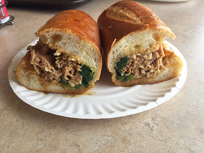 The roast pork with broccoli rabe creates that perfect marriage of savory meat and slightly bitter greens&mdash;a relationship counselor couldn't design a better match.