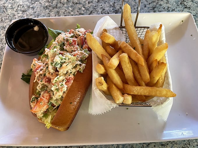 The lobster roll that launched a thousand road trips. Buttery, overflowing, and worth every mile of the drive down to Key Largo.