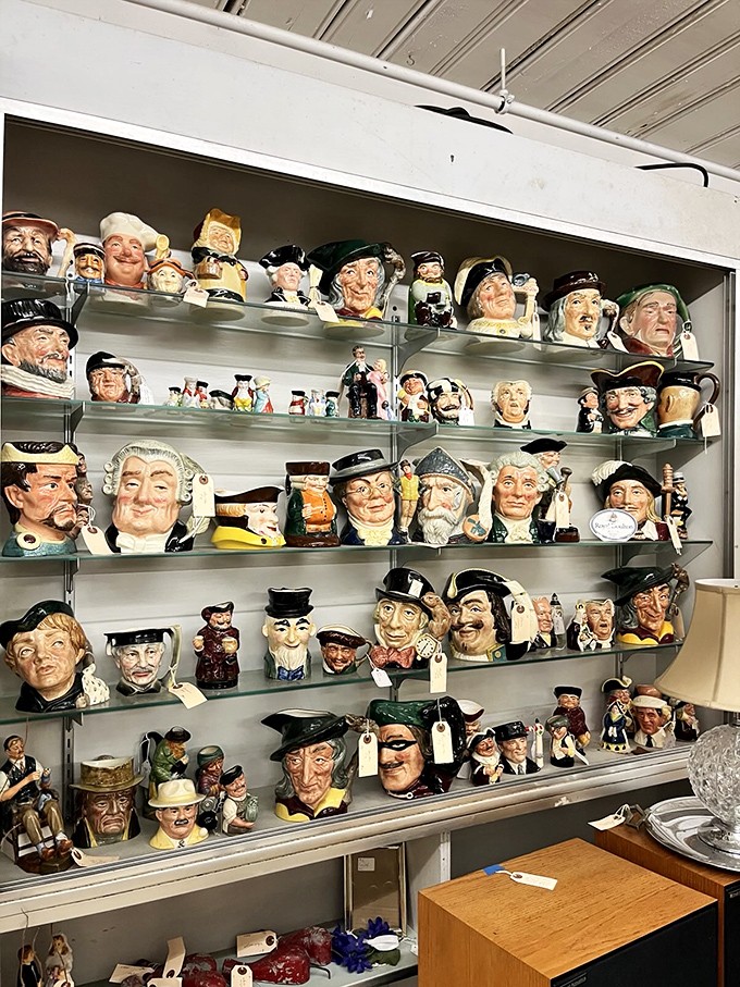 These Royal Doulton character jugs aren't just watching you shop&mdash;they're judging your antique-hunting skills with centuries of wisdom.