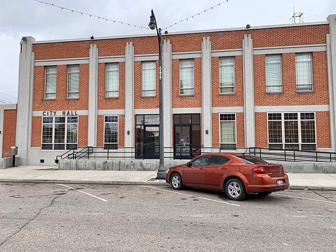 Rupert's City Hall stands as a testament to brick-and-mortar permanence in an era of disposable architecture. No pretentious glass towers here!