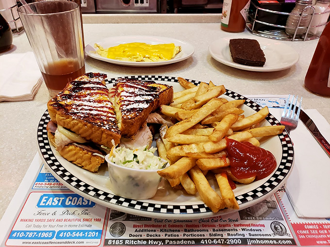 A perfectly grilled sandwich that bridges the gap between breakfast and lunch, with golden-brown bread that crackles with each bite.