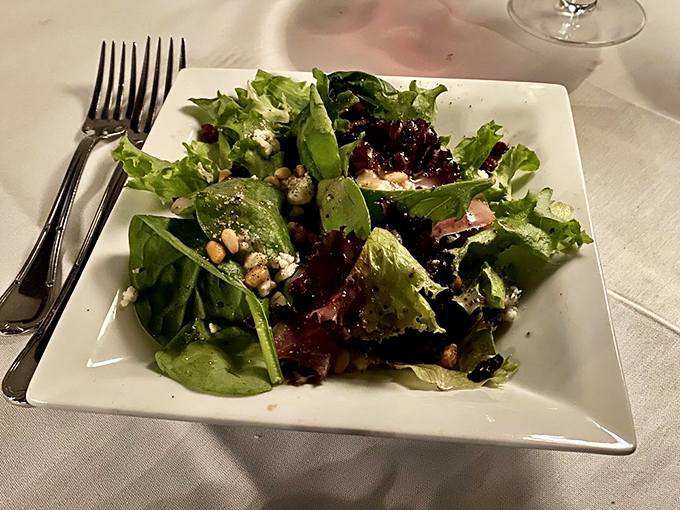 Even the salads here deserve their own spotlight&mdash;fresh greens playing host to a party of textures and flavors.