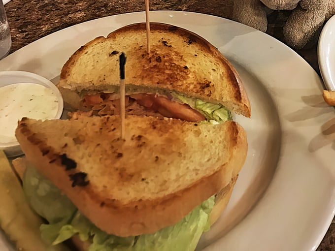 This isn't just a sandwich; it's architectural perfection between two slices of perfectly toasted bread&mdash;the kind that makes you wonder why you ever settled for drive-thru.