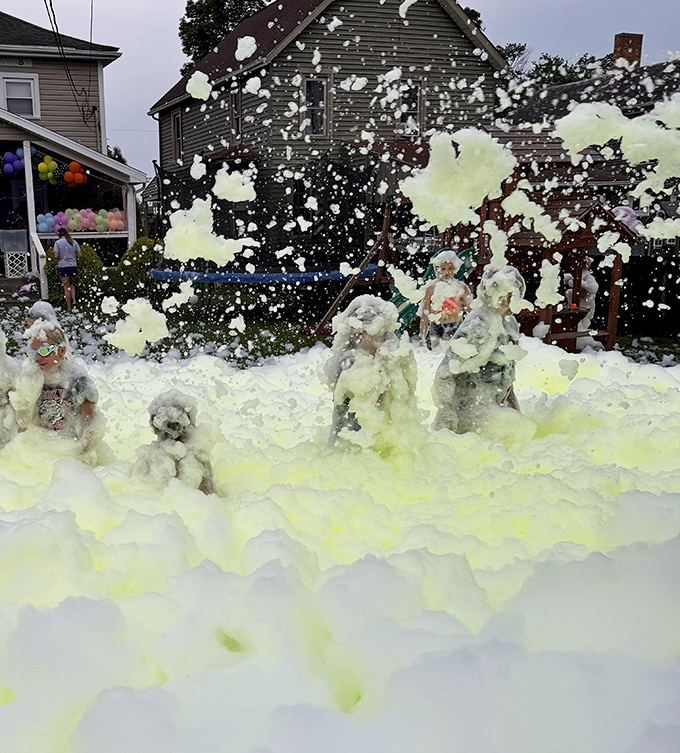 Community celebrations bring unexpected joy in Steubenville, where foam parties prove retirement doesn't mean the end of playfulness—it means the beginning.