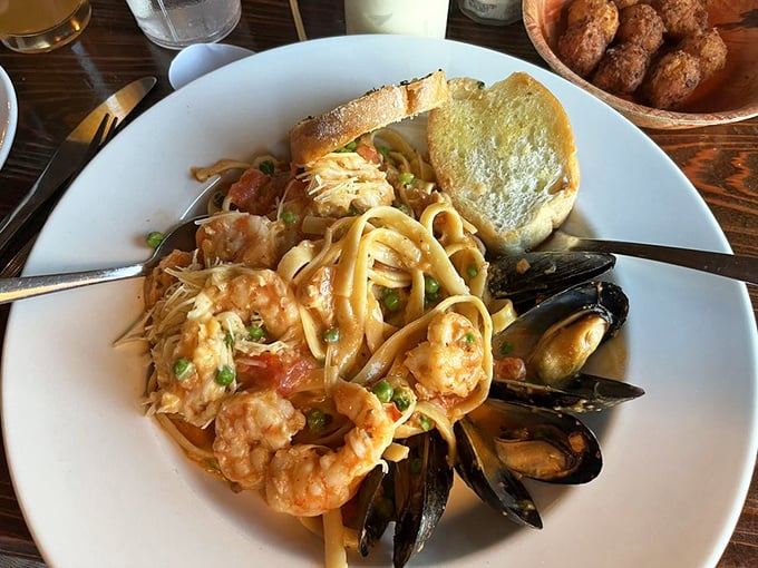 This seafood pasta doesn't just have shrimp and mussels &ndash; it has a supporting cast that deserves its own spin-off show. 