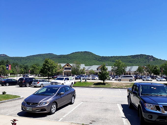 Shopping with a view! Settlers Green proves retail therapy is more effective when mountain-fresh air is included in the price.