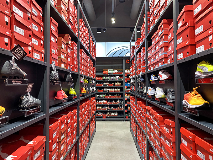 The holy grail of sneaker shopping &ndash; row upon row of Nike boxes stacked like the world's most comfortable treasure hunt.