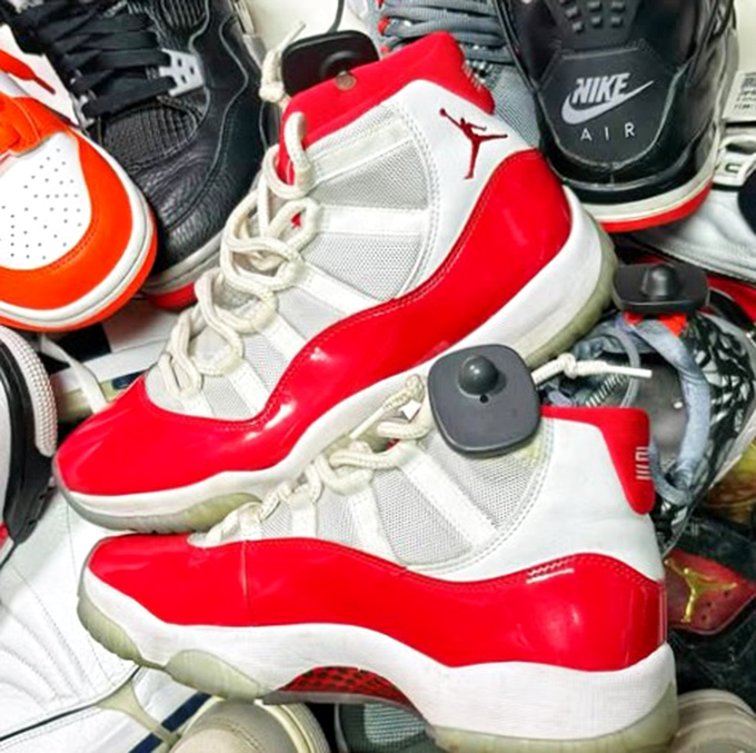 Those red and white Jordans aren't just shoes &ndash; they're conversation starters at thrift store prices.