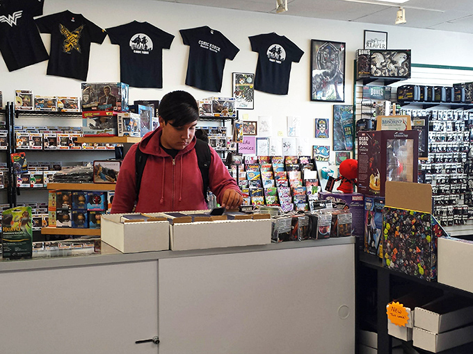 One determined shopper on a mission, armed with bags and the unshakeable belief that there's always room for one more purchase.