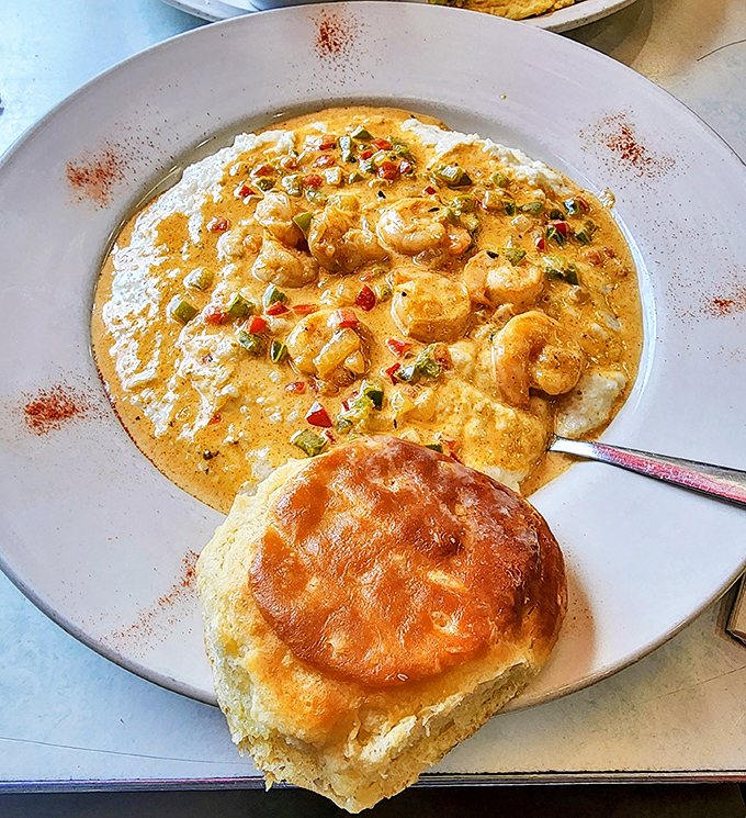 These shrimp and grits aren't just a meal&mdash;they're the South's answer to comfort food, swimming in a sauce worth bottling.