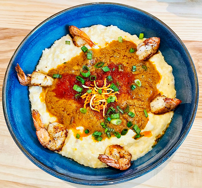 Shrimp and grits so creamy and comforting, they could settle family feuds and broker peace treaties between warring nations.
