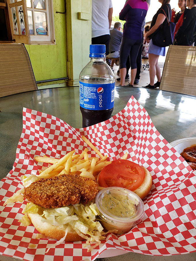 The shrimp burger &ndash; where crispy meets soft, where ocean meets land, where hunger meets its match.