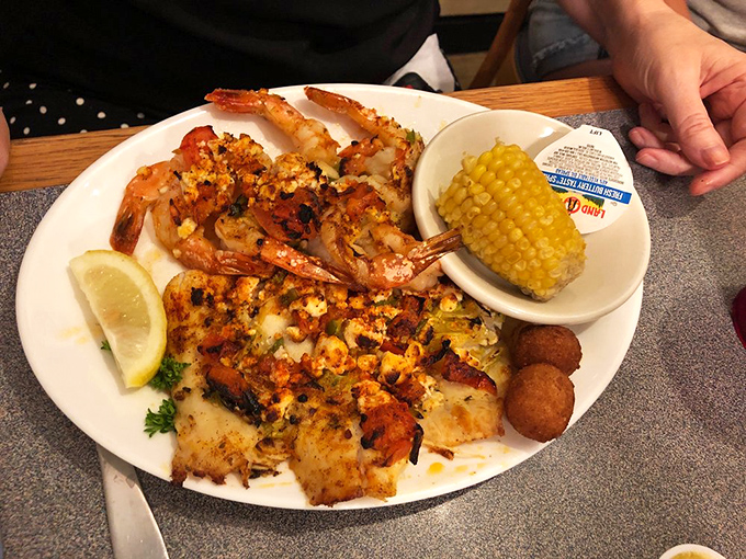 The Greek-style seafood here doesn't just cross borders&mdash;it demolishes them. Garlic, butter, and perfectly cooked shrimp create a Mediterranean vacation on a plate.