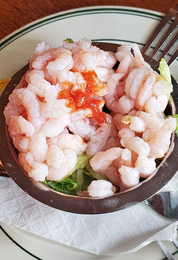 A mountain of plump, perfectly cooked shrimp that makes you wonder why we bother eating anything else. Ocean candy at its finest.