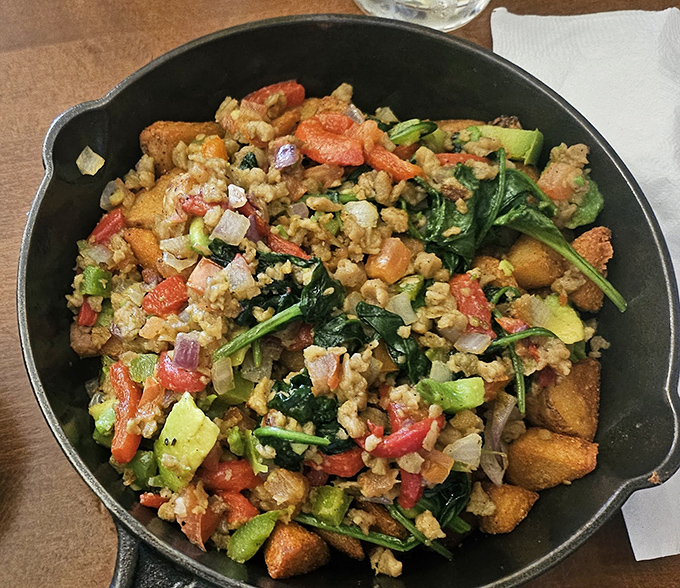 This skillet doesn't just speak to your hunger&mdash;it delivers a full-blown TED talk on flavor. Vegetables and potatoes having their finest moment.