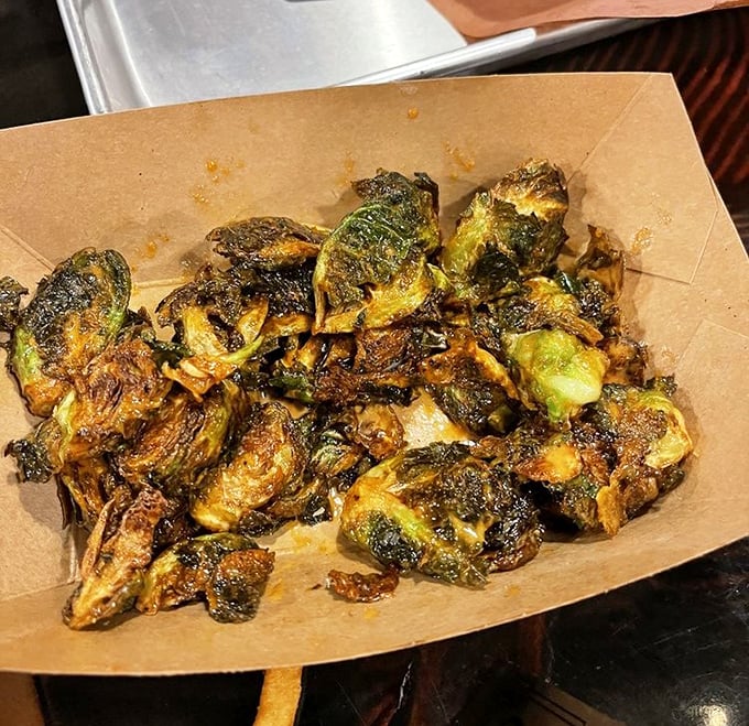 Brussels sprouts get the Texas treatment, transformed from childhood nightmare to smoky, caramelized dream.