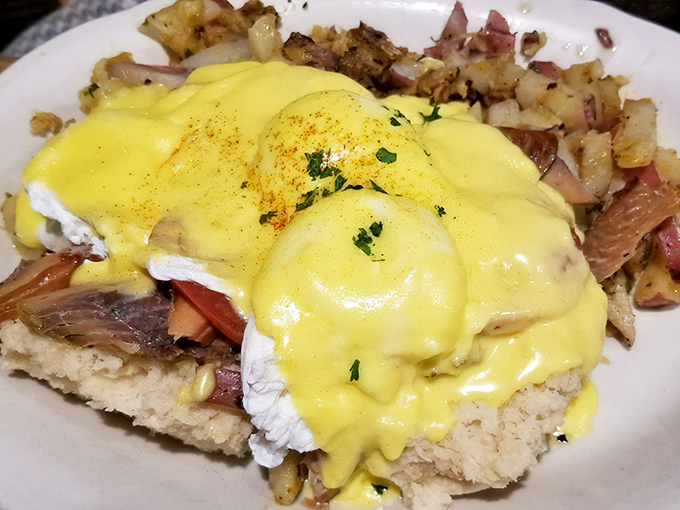 Eggs Benedict elevated to an art form &ndash; that hollandaise sauce looks so perfect it should have its own Instagram account.