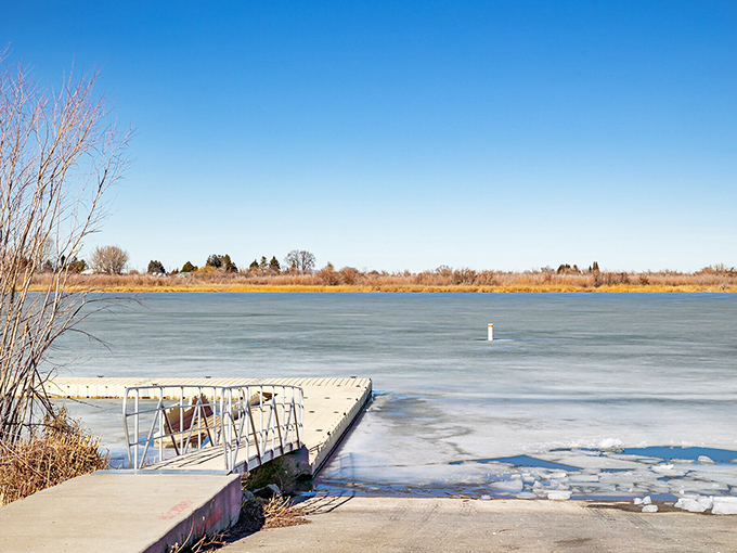 Winter transforms the Snake River into a serene landscape painting where silence is the main attraction and nature handles all the decorating.