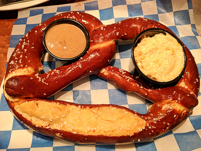 This isn't just any pretzel; it's Pennsylvania's edible ambassador. Warm, salt-kissed dough with dipping sauces that elevate snacking to an art form.