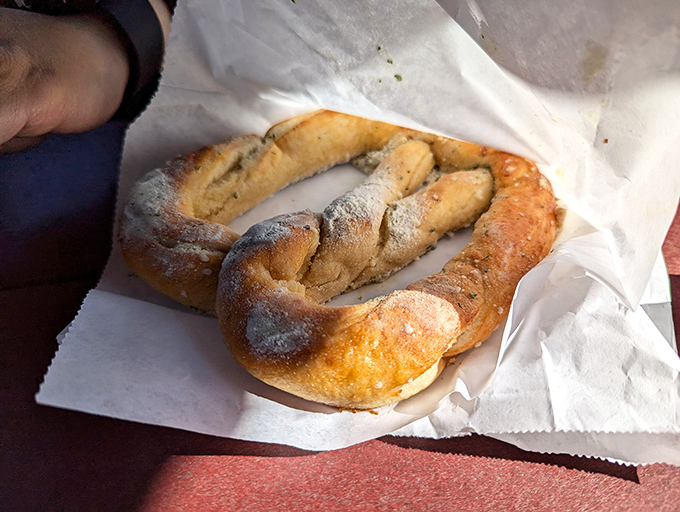 Soft pretzels that put mall versions to shame. The perfect chew, the ideal salt distribution—this is what carb dreams are made of.