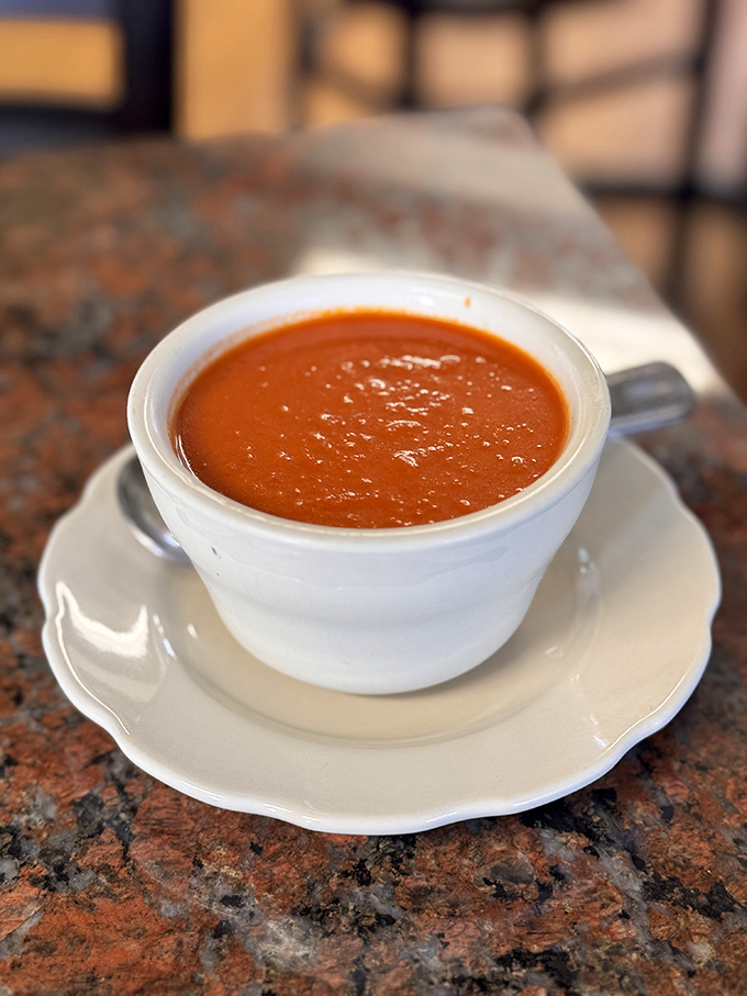 This tomato soup isn't just red liquid in a bowl&mdash;it's a velvety hug that makes you wonder why anyone would ever eat the canned stuff again.