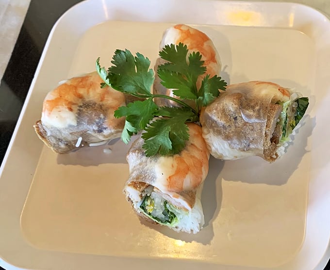 Fresh spring rolls wrapped tighter than your aunt's holiday gifts, but infinitely more delicious and way less awkward to open.