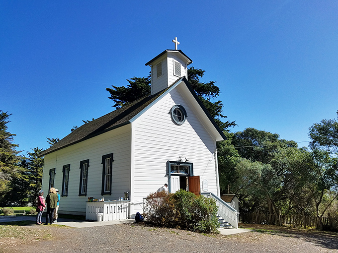 This little church has witnessed more coastal fog and sunshine than most of us will in a lifetime – simplicity that speaks volumes.