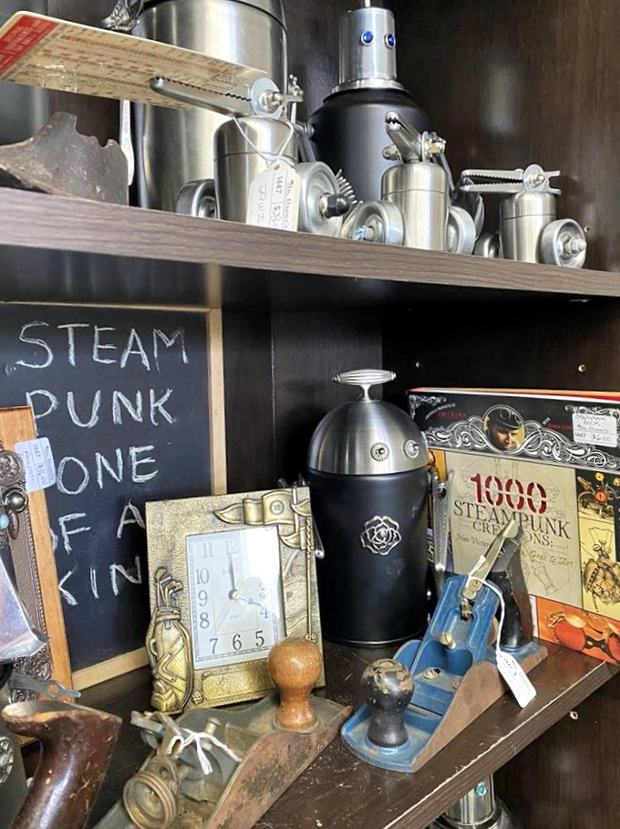 Steampunk creations that Jules Verne would approve of&mdash;where Victorian aesthetics meet industrial imagination in gleaming metal glory.