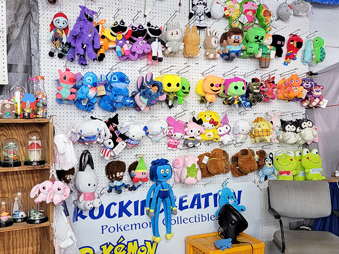 A plush paradise that would make any arcade claw machine jealous. These stuffed Pok&eacute;mon friends are just waiting to be adopted.