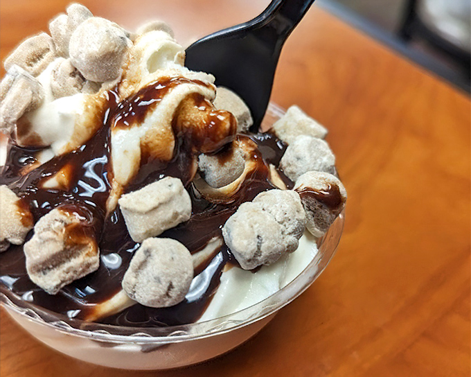 Dessert at Runza isn't messing around. This sundae has more layers than a Nebraska winter wardrobe.