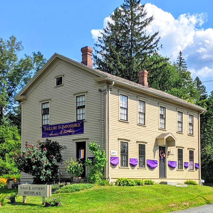 Failure is Impossible proclaims the Susan B. Anthony Birthplace Museum, where women's history comes alive in a charmingly modest New England home.