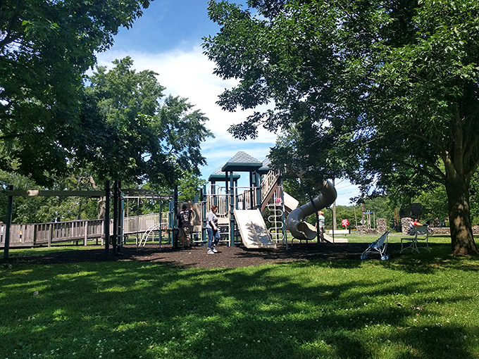 At TPA Park, the playground equipment might be for the grandkids, but the shaded benches and peaceful surroundings are retirement's version of an all-inclusive resort.