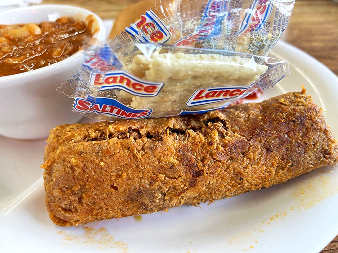 The humble tamale, elevated to art form. Wrapped in paper and paired with saltines, it's a Hot Springs tradition that defies all culinary categorization.