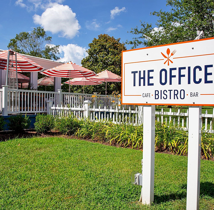 The Office is the kind of place where "working lunch" takes on an entirely new&mdash;and delicious&mdash;meaning under those cheerful striped umbrellas.
