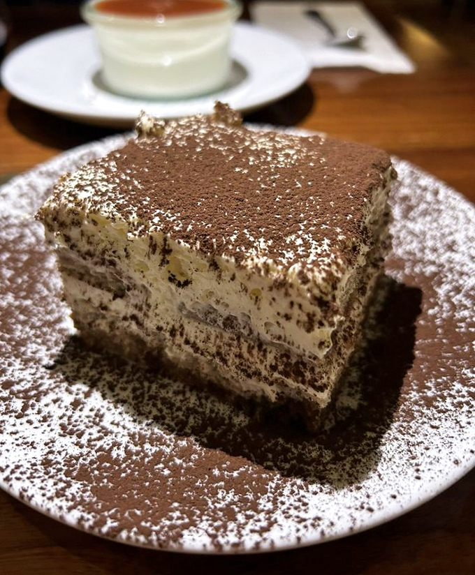 This isn't just tiramisu; it's a masterclass in balance &ndash; coffee-soaked layers and cloudlike mascarpone dusted with cocoa that would make nonna weep.