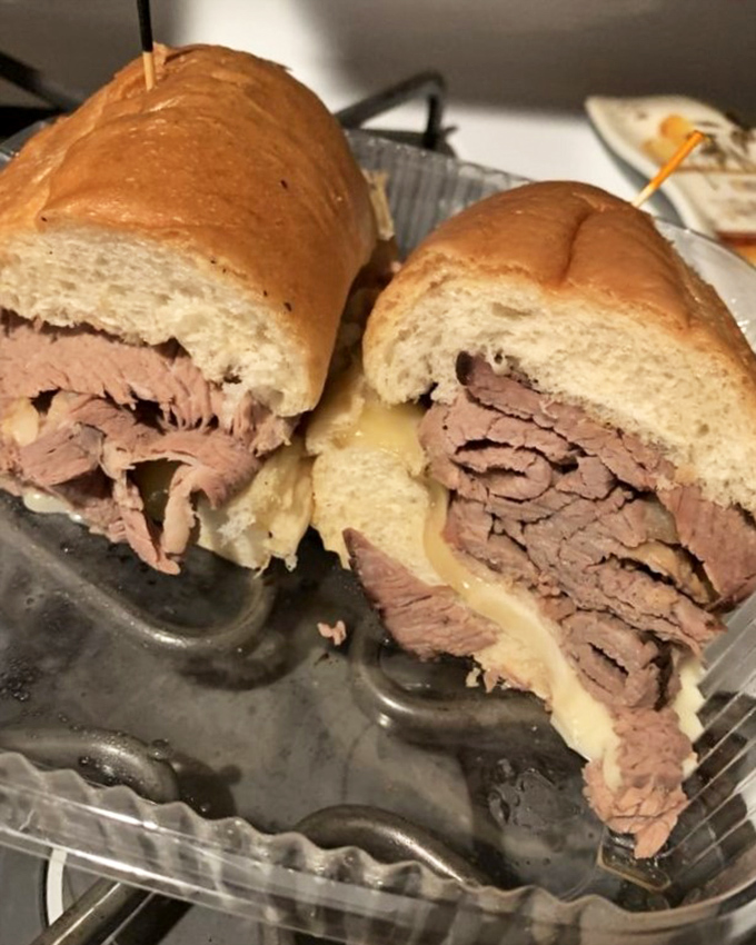 The tri-tip sandwich: where thinly sliced beef meets French roll in a relationship so perfect it should have its own reality show.