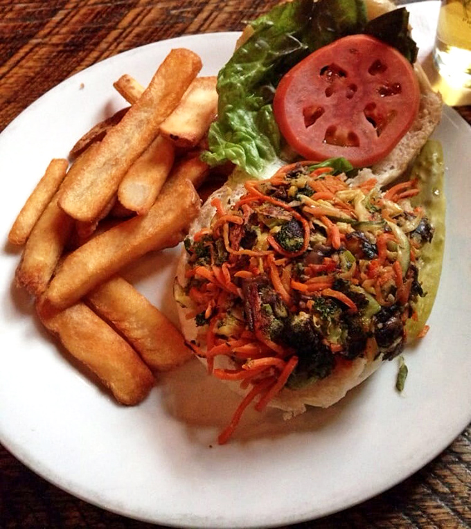 Veggie burgers that carnivores secretly crave. This colorful creation proves that plant-based can be the main event, not just the opening act.