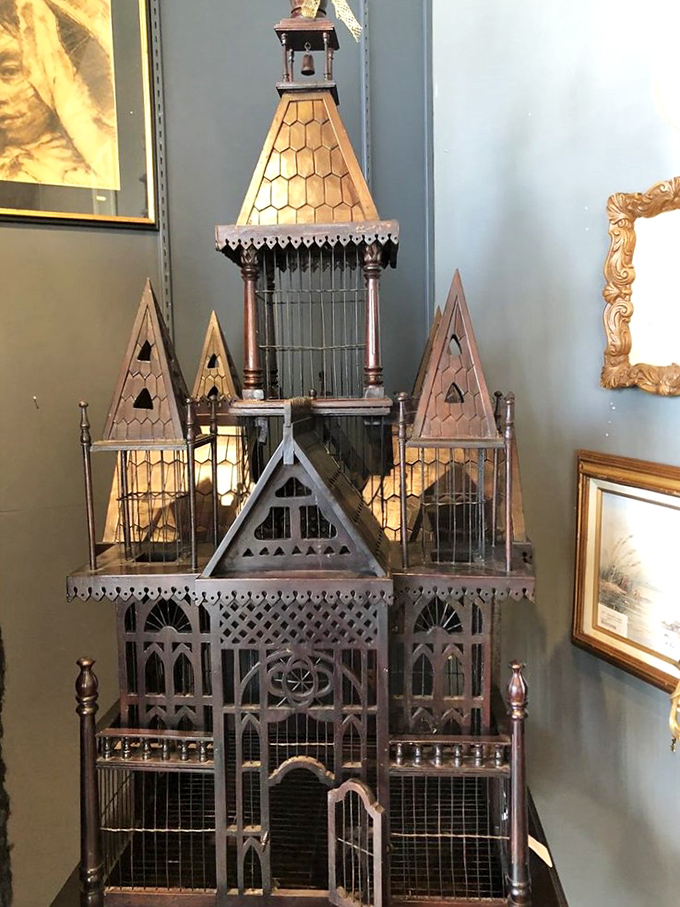 This ornate Victorian birdcage isn't just decor&mdash;it's a conversation piece with more character than most modern furniture could dream of having.